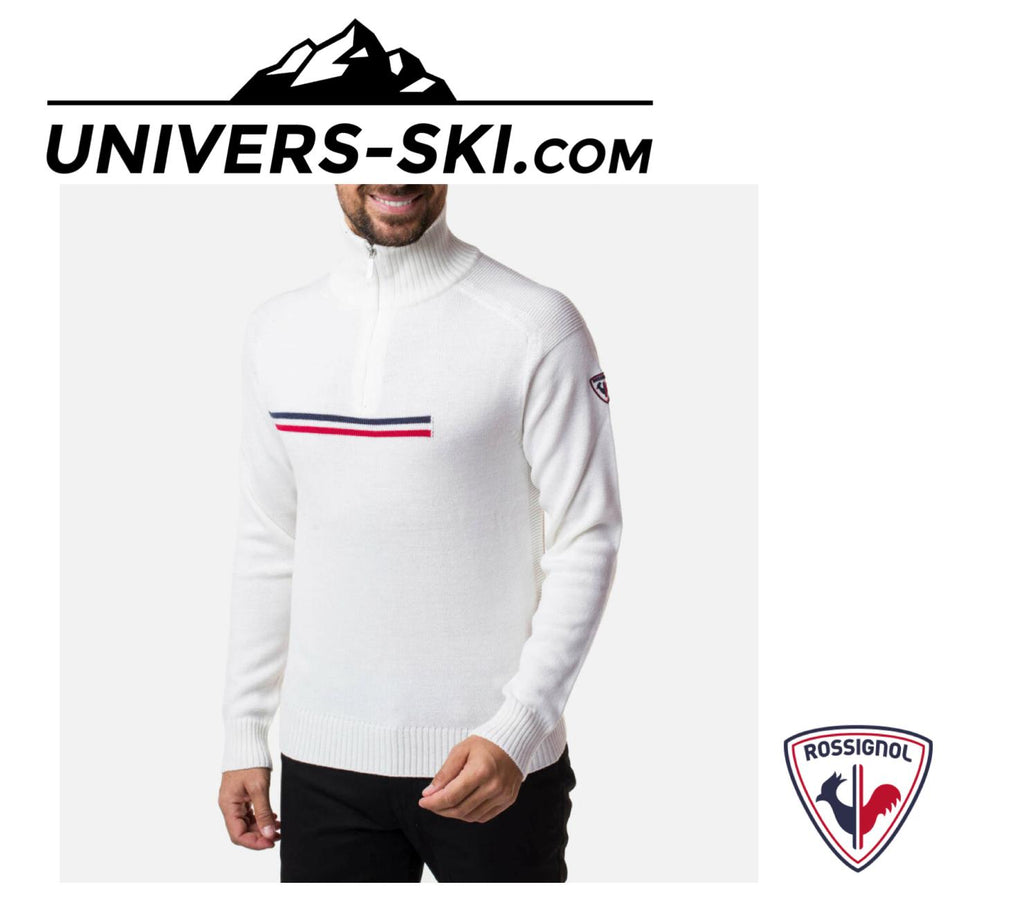 Pull ROSSIGNOL Homme Major ½ Zip Blanc 2026